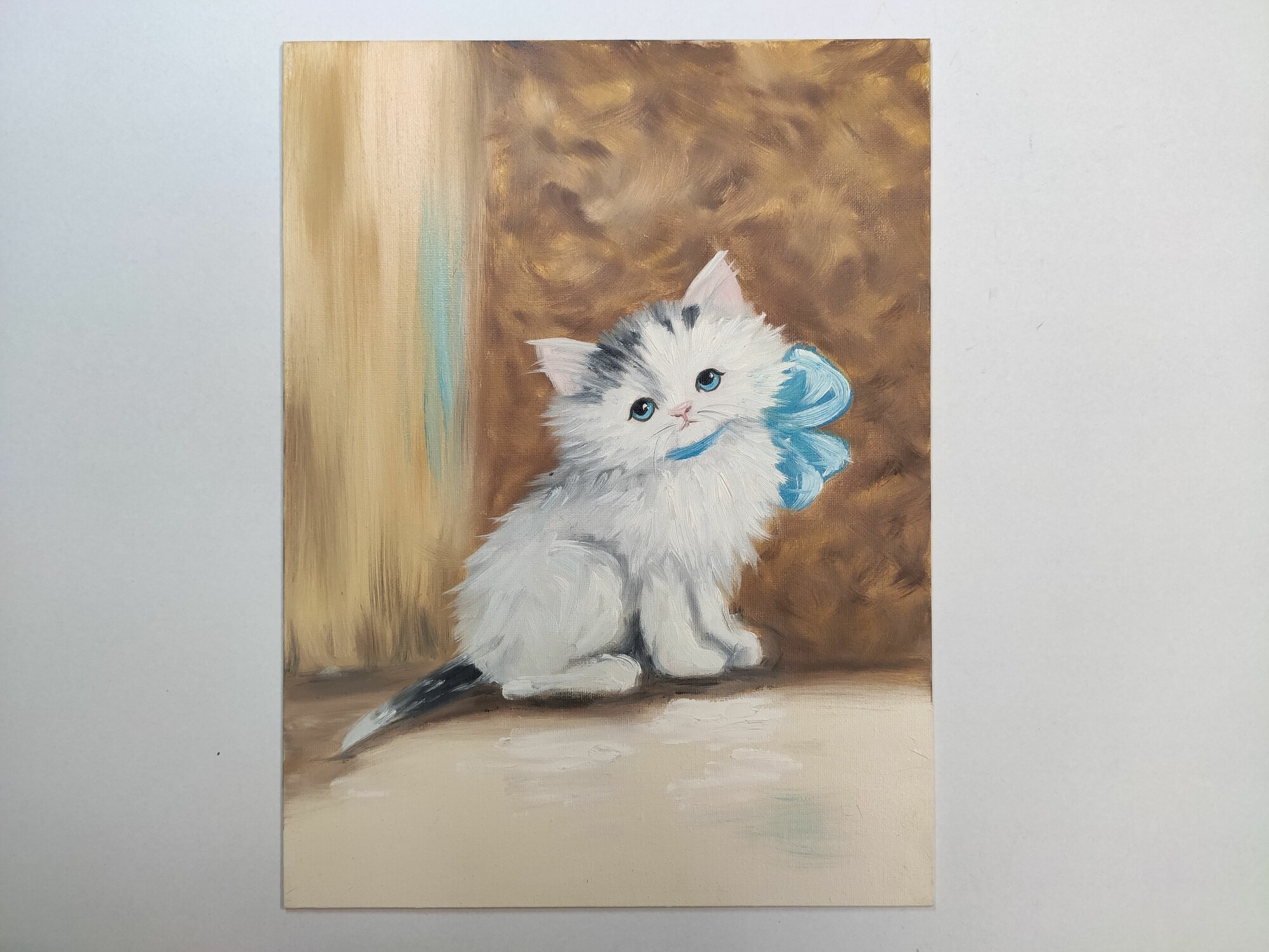 Картина маслом "Котенок" 30х40 см