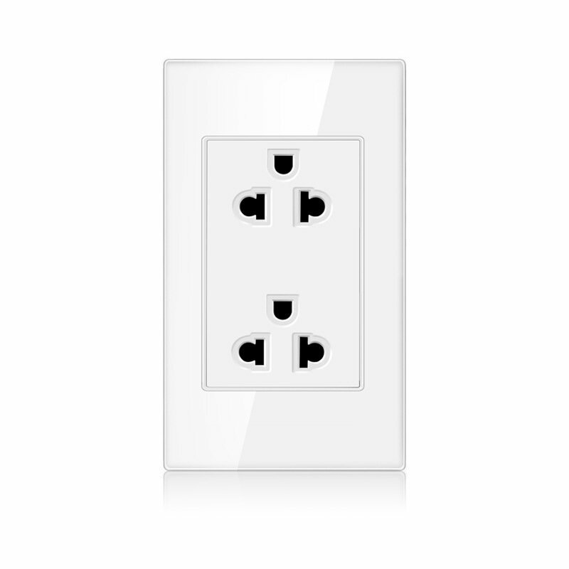 Закаленное стекло США Многофункциональная розетка двойной USB адаптер питания розетка 15A Стандартная США двухканальная