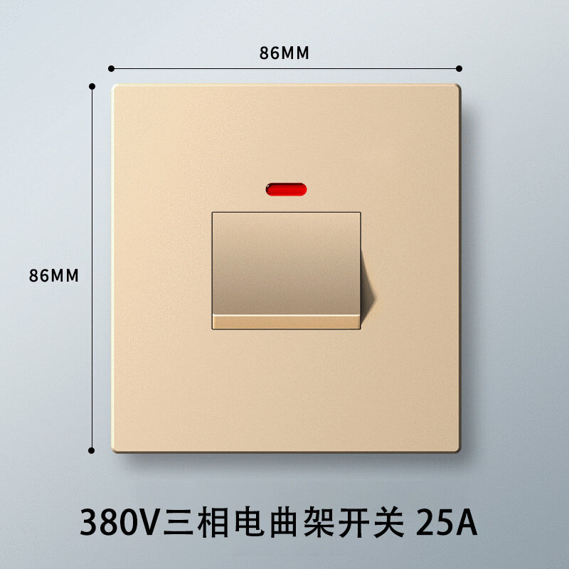 Тип 86, выключатель для кондиционера британского стандарта, 380 В, 25 А, переключатель с изогнутой рамкой, трехполюсный