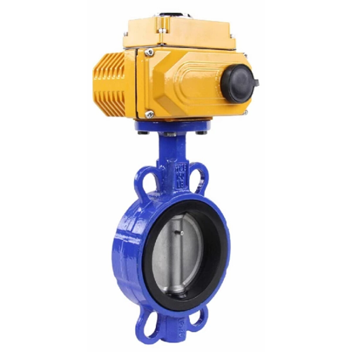 Затвор дисковый поворотный DN.ru WCB-316L-EPDM Ду100 Ру16, корпус - углеродистая сталь WCB, диск - нержавеющая сталь 316L, уплотнение - EPDM, с электроприводом DN. ru 010 220В