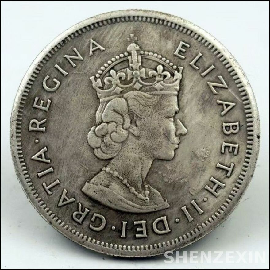 Памятная монета Бермудских островов 1959 года с изображением королевы