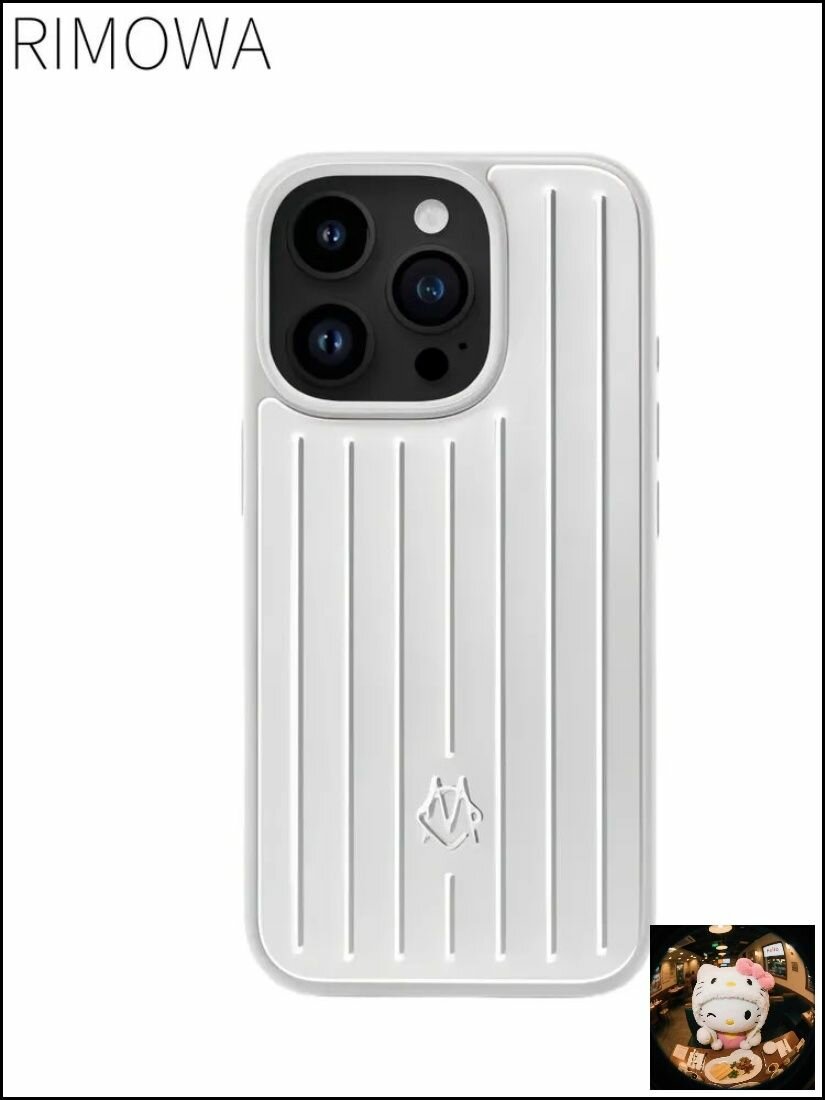 Чехол RIMOWA для iPhone 15 Pro алюминиевый в стиле чемодана