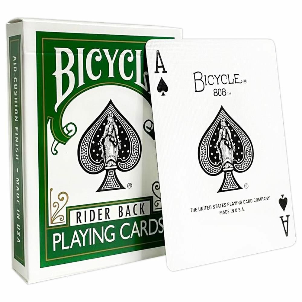 Карты "Bicycle rider back standard poker plaing cards Green back" 61994 The United States Playing Card Company