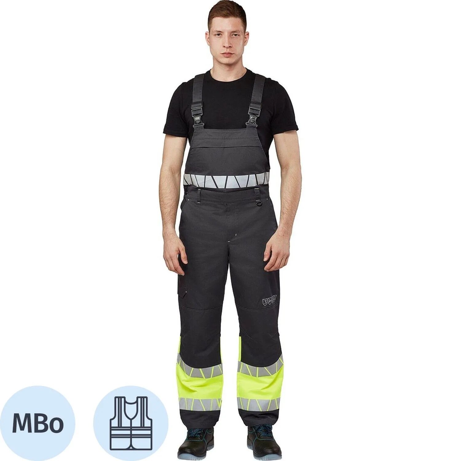 Полукомбинезон летний мужской Равелин лим./графит (р.44-46) 158-164