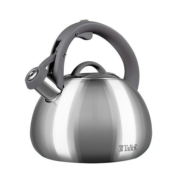 Чайник нерж 2.8Л брэндон со свистком матовый TALLER