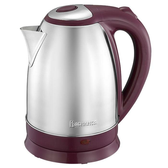 Чайник электрический 1.8Л 1500ВТ диск нерж СТ/бордо василиса DELTA