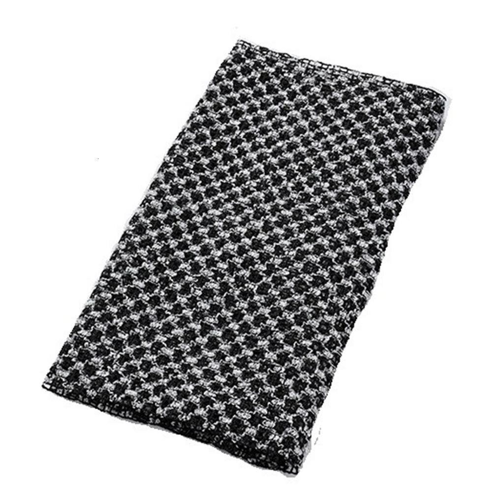 Длинная мочалка для ванны 25x100 см, черная, Сетка черная