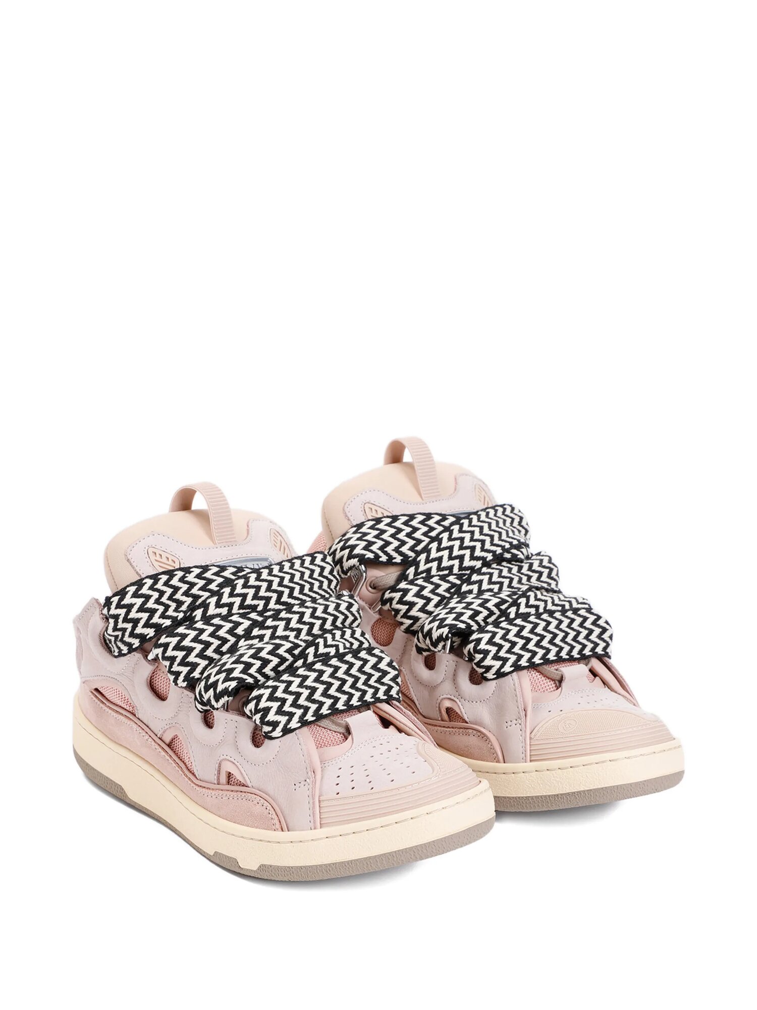 Кроссовки Lanvin Zigzag-laces sneakers, размер 42, pink — фото 1