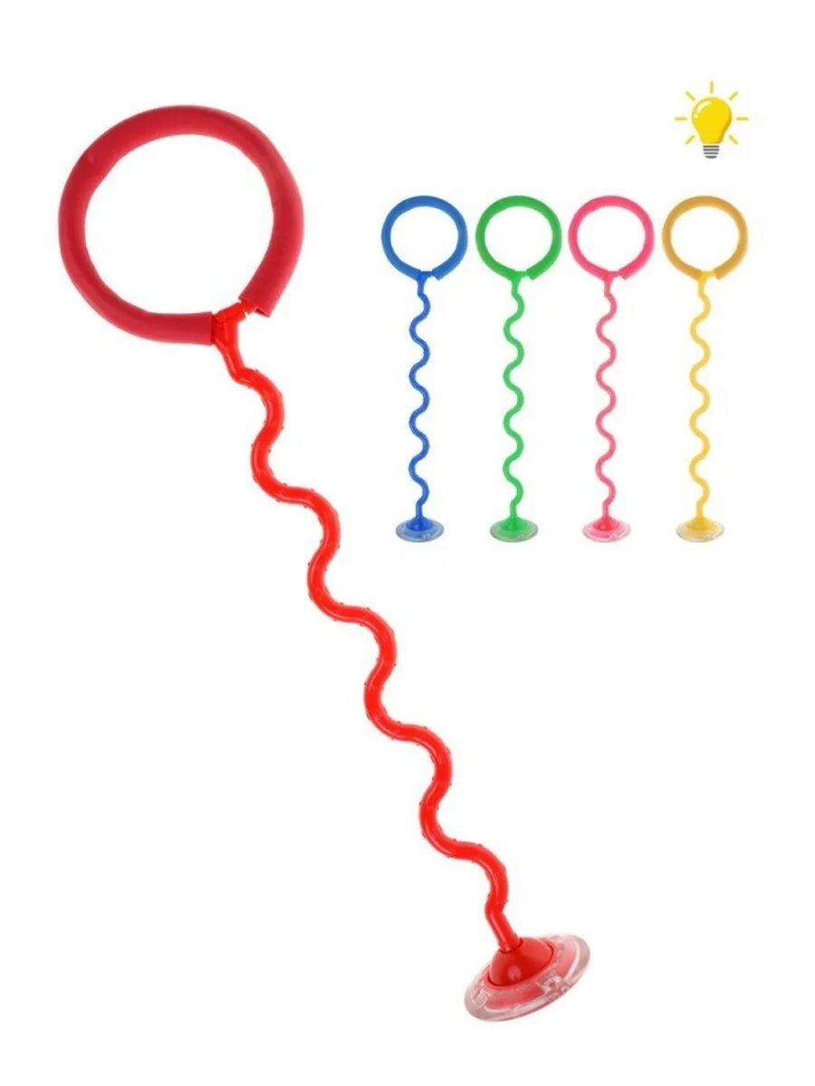 Нейроскакалка детская, колеса PVC со светом, в ассорт.