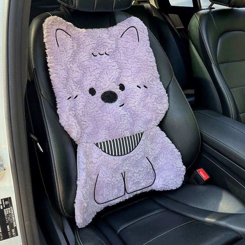 Фиолетовая высококачественная накидка на сиденье для автомобиля West Highland, зимняя плюшевая новая модная накидка на