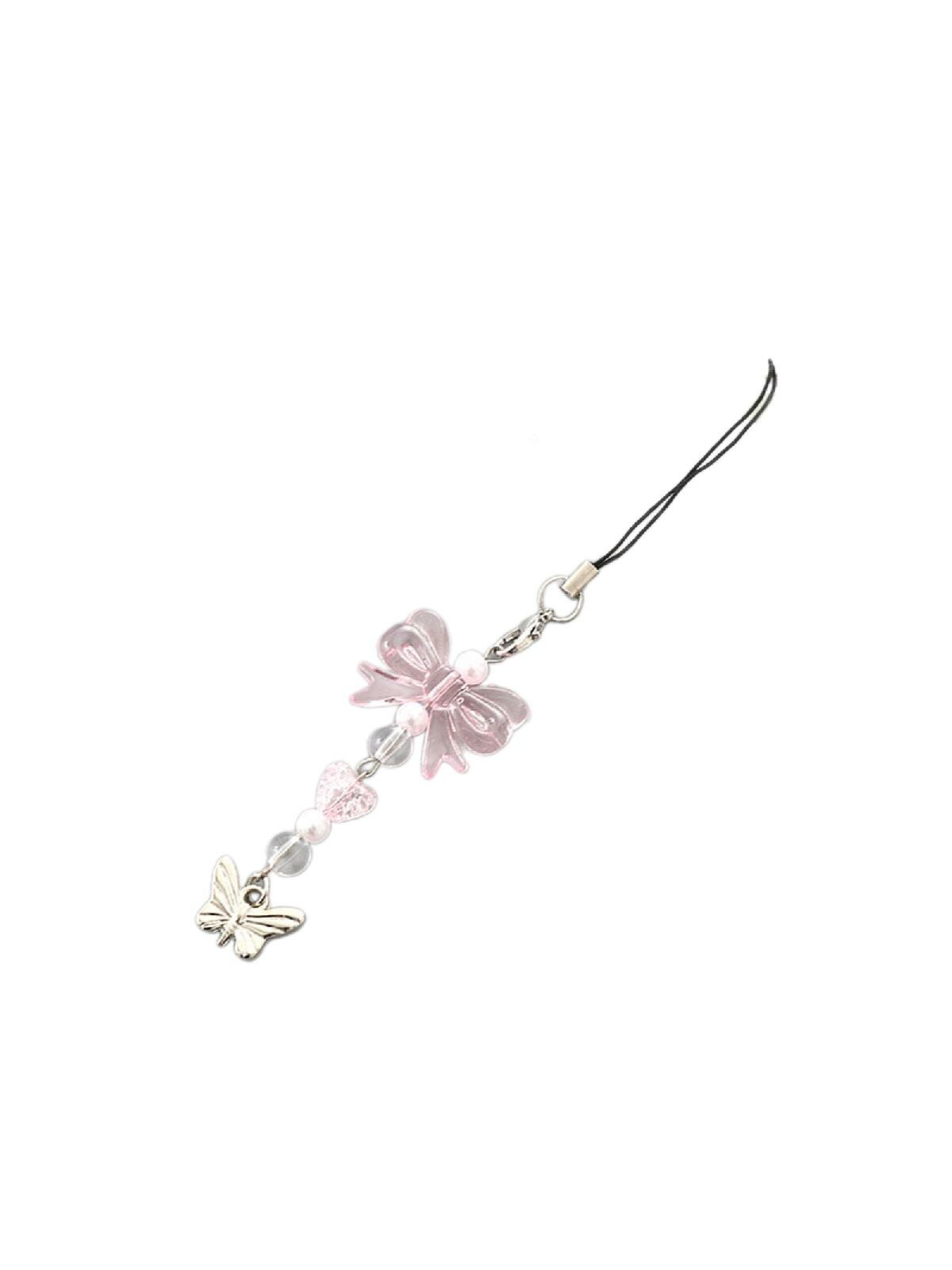 Красочные Сердца Бабочки Кулон Брелок Мода Бантом Бисером Телефон Талреп