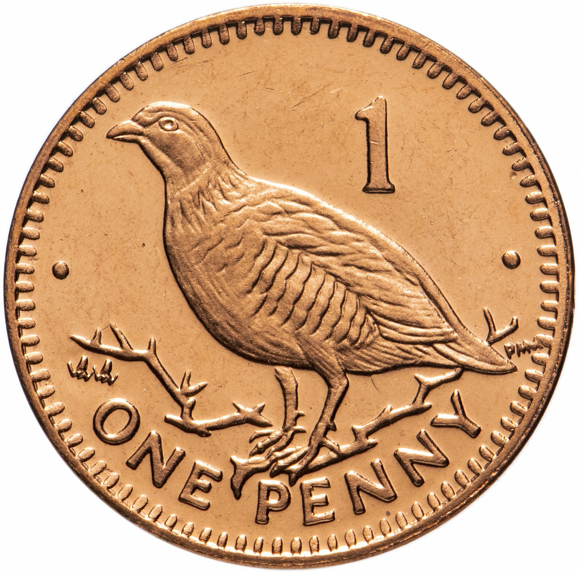 Гибралтар 1 пенни penny 2000, Сталь, в сохранности UNC