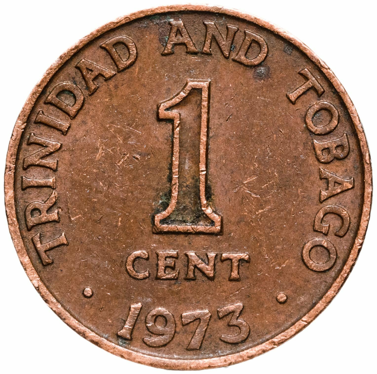 Тринидад и Тобаго 1 цент cent 1968-1973, Бронза, в сохранности VF-XF