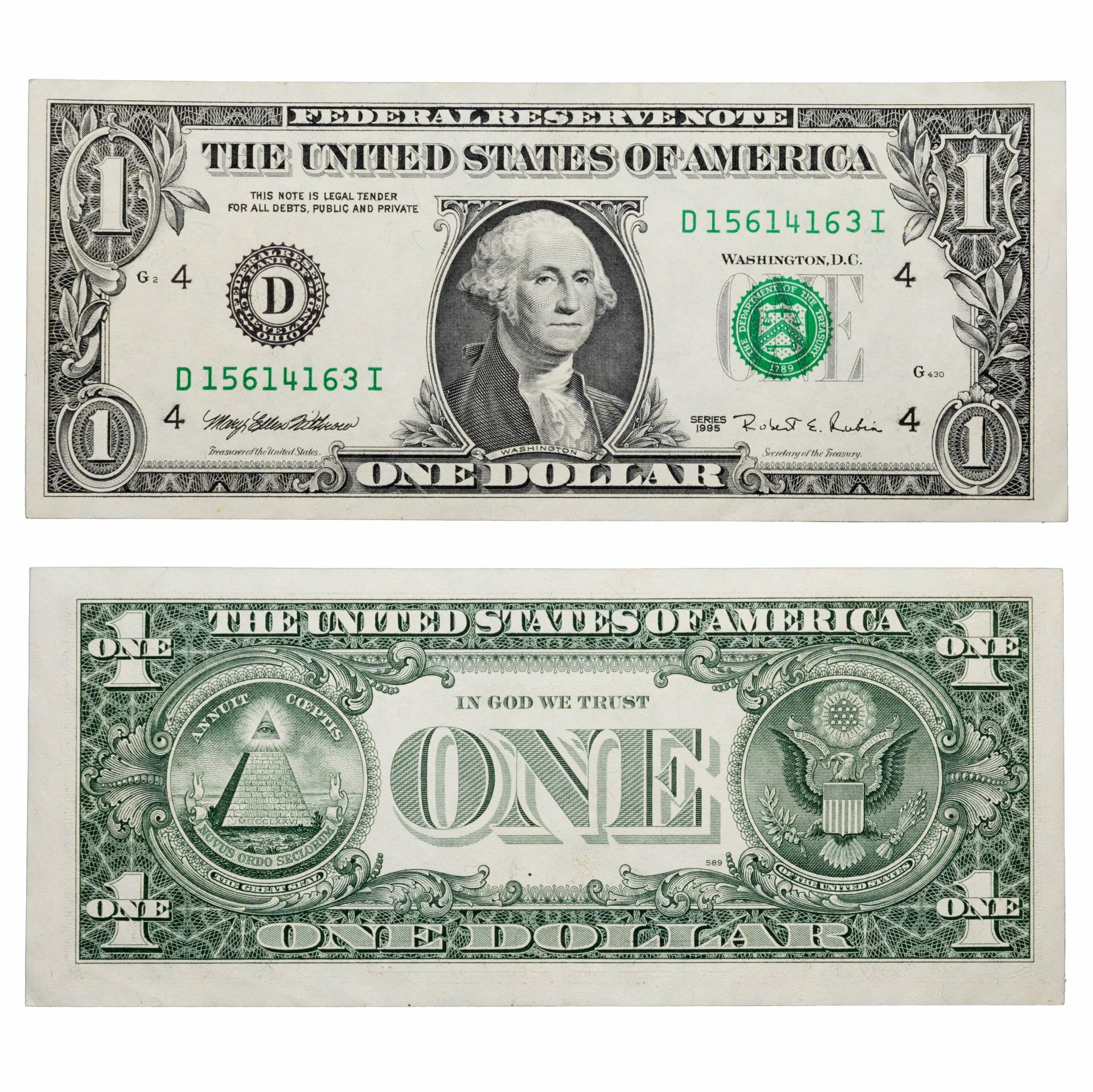 США 1 доллар 1995 Pick 496a D-Кливленд