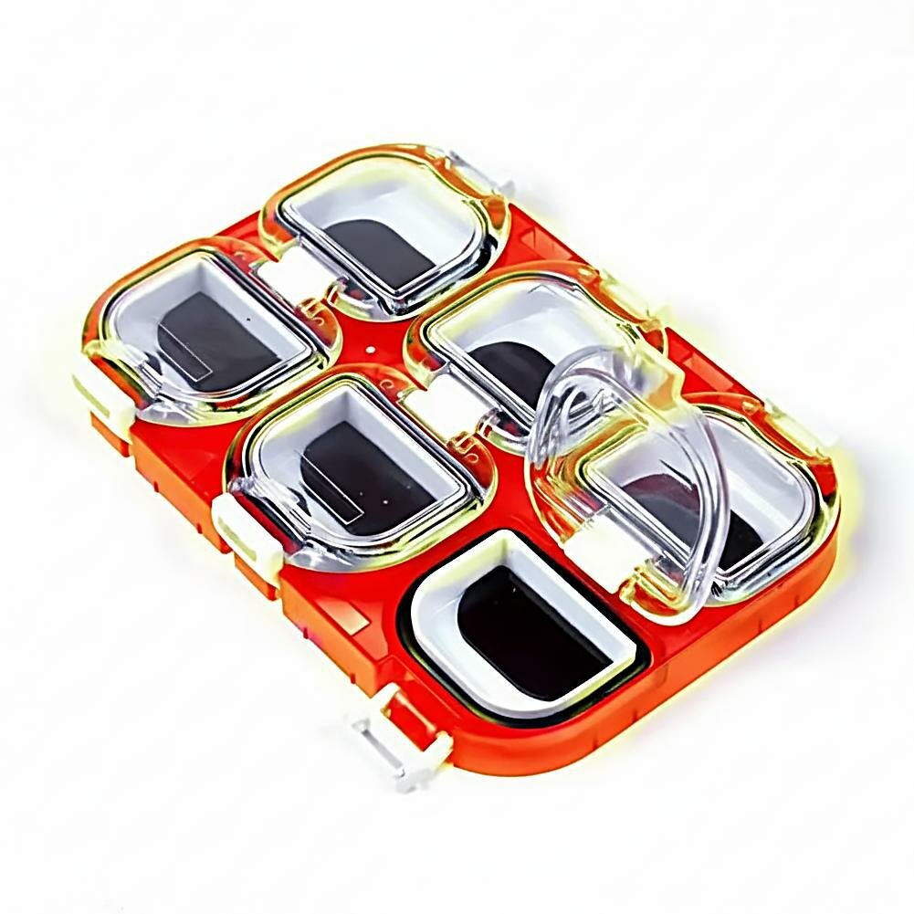 Коробка для рыболовных крючков, 6 отделений, с магнитами, водонепроницаемая коробка для принадлежностей для рыболовных снастей