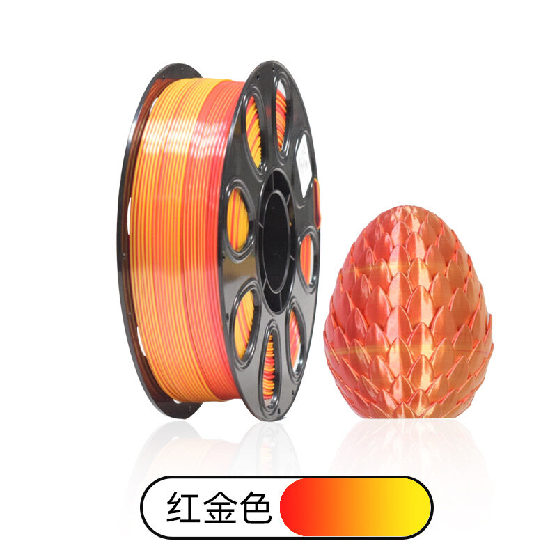 В наличии 3D-печатный филамент 1 кг PLA шелк однотонный двухцветный трехцветный филамент для 3D-принтера без засоров