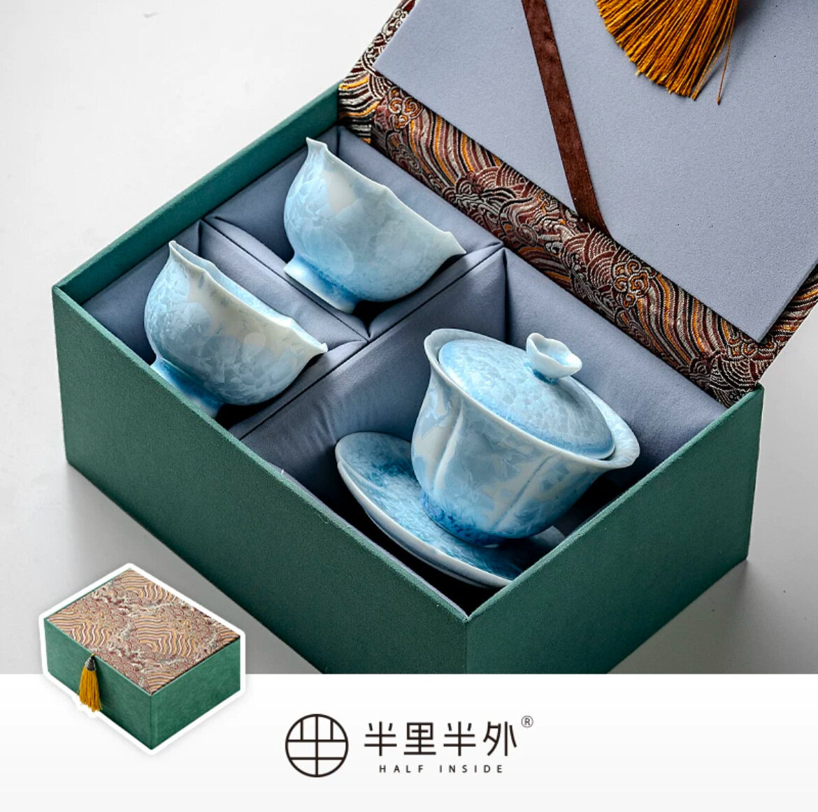 Кристальная глазурь, чашка мастера с цветочным рисунком, одиночная чашка, синяя, личная чайная чашка, керамическая чашка для дегустации, чашка для кунг-фу чая