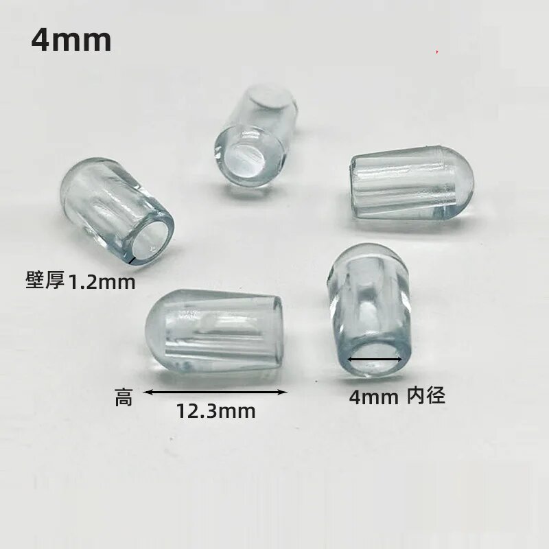 Защитные колпачки для труб ПВХ 10/20/50 шт. 10PCS, 4mm-Transparent