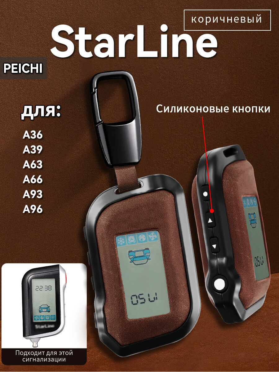 PEICHI Чехол брелка автосигнализации, 1 шт.