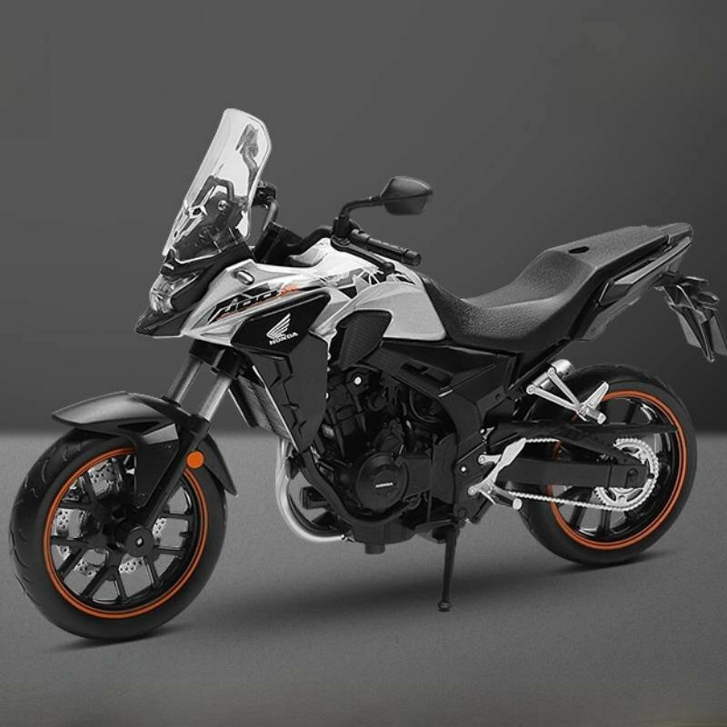 Модель мотоцикла honda cb400x 1:12 из сплава с инерционным механизмом для игры и украшения серебро