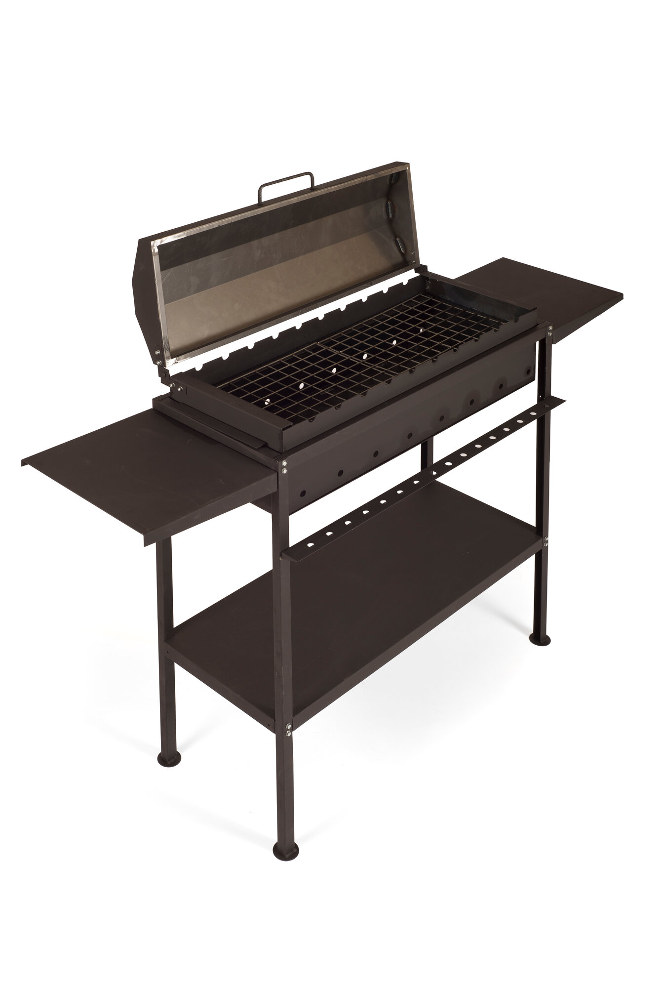 Мангал-Барбекю Сибирский Пикник, металлический, сварная жаровня, 80x147x104см
