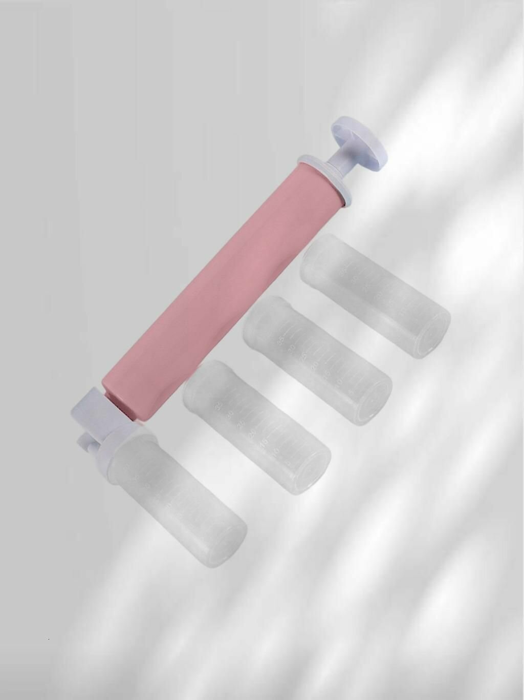 Пластиковый ручной опрыскиватель для кексов и печенья, Розовый