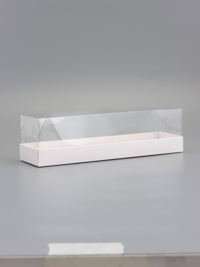 Коробка с прозрачной крышкой "под рулет" 30 х 8 х 8 см