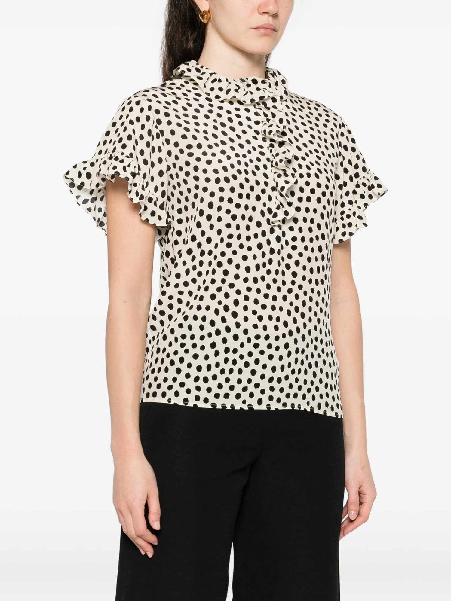 Блуза Chloe Ruffled-neck blouse, размер 40, белый — фото 1