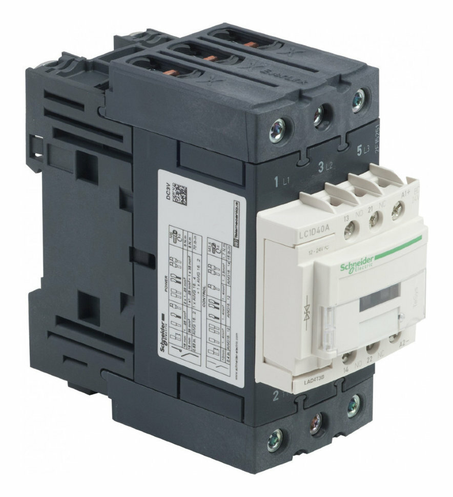 Магнитный контактор Schneider Electric LC1D40ABD 40A 24VDC 3389119408486