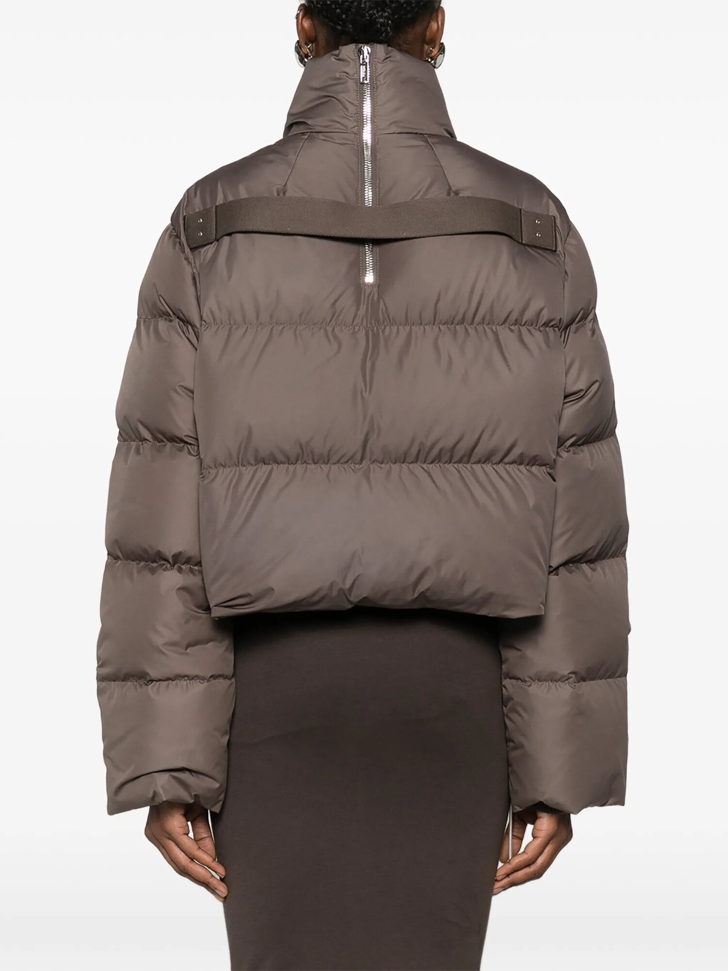 Пуховик Moncler x Rick Owens, размер 42, коричневый — фото 1