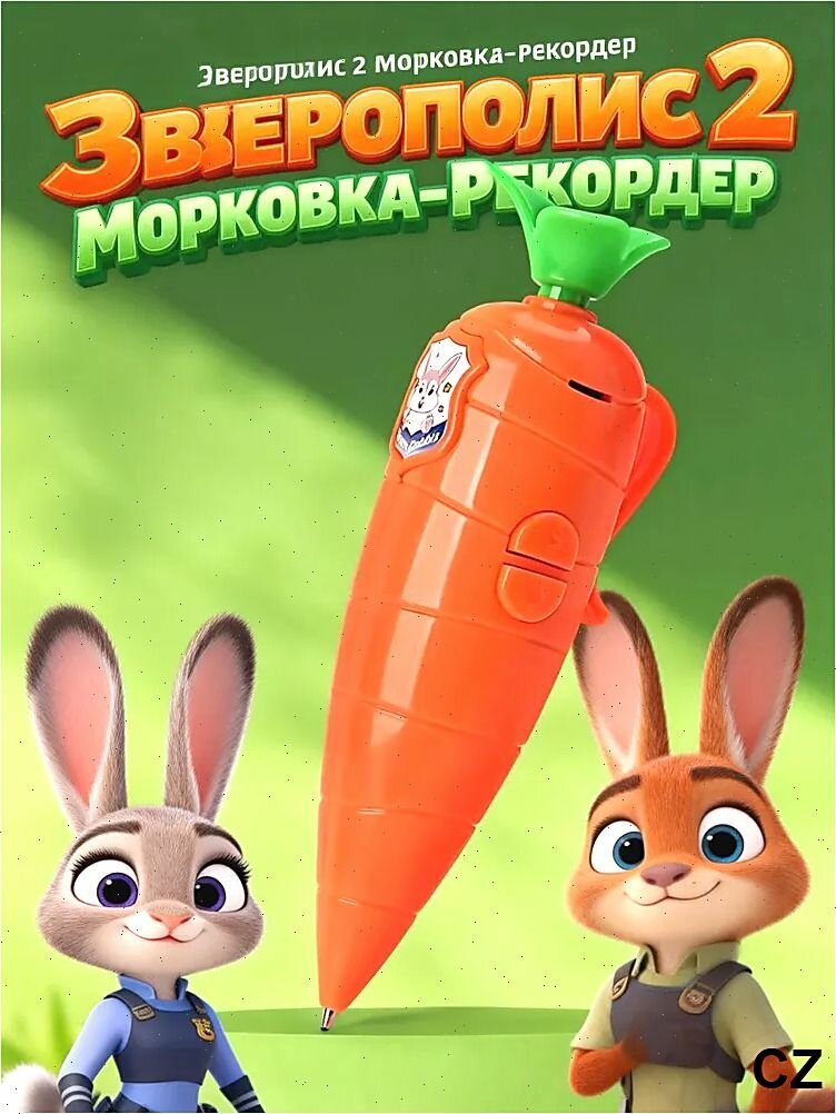 Ручка-диктофон <Морковка> из Зверополиса: записывающая Джуди Хопс, канцтовары для школы, подарок детей