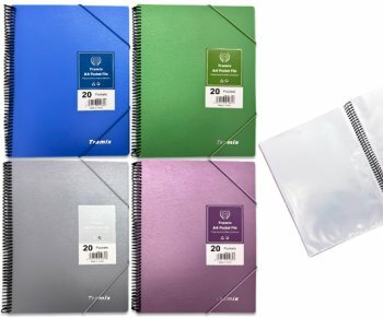 Папка DO-150, на резинке, пластиковая, А4, "Металлик", 20 файлов, 306 x 240 мм, синяя, 1шт.