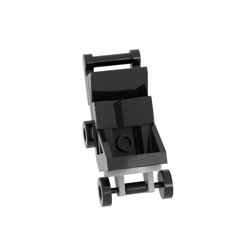 Черный детский конструктор MOC trolley black
