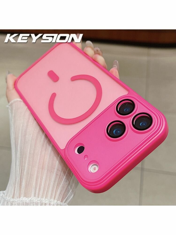 Чехол KEYSION роскошный матовый полупрозрачный магнитный для MagSafe iPhone 17 Pro/17 Pro Max, беспроводная зарядка, бронированная противоударная защита