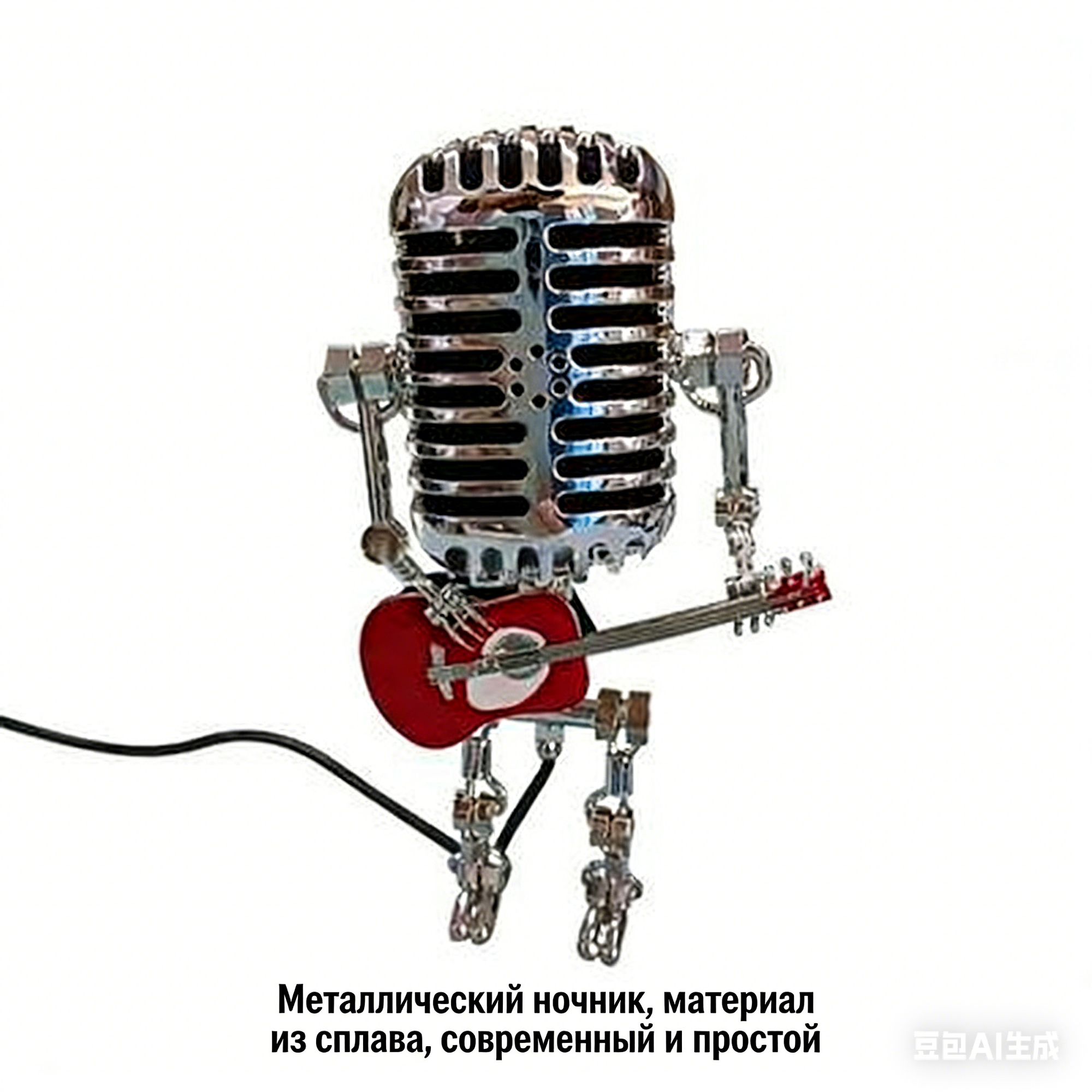 Металлический ночник, материал из сплава, современный и простой, красный