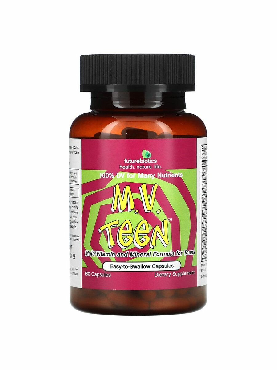 FutureBiotics, M. V. Teen Витамины, минералы для подростков 180 капсул
