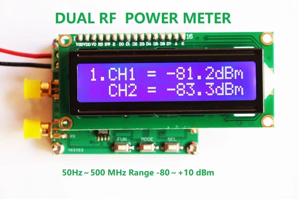 HQXRTEK HP355 Двойной измеритель мощности RF
