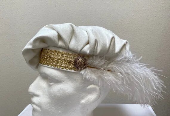 Полиэстер Тюдор шляпа Белый, white