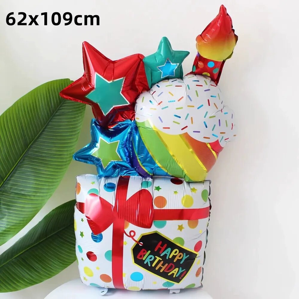 Воздушный шар 3D С Днем Рождения/60*109см/Воздушный шар на день рождения/Подарок,1 шт