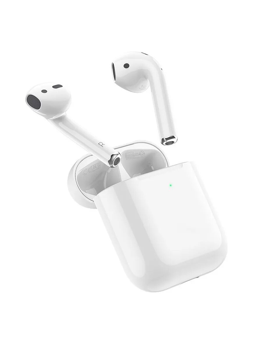 Наушники Bluetooth Hoco EW02 Plus, в кейсе, сенсорные, цвет белый / беспроводные