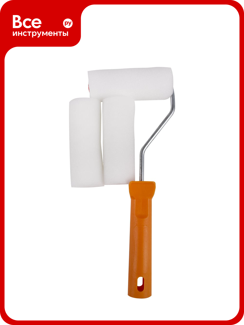 Мини-валик шабашка поролон, 100 мм, 2 шубки 108 0010 46012