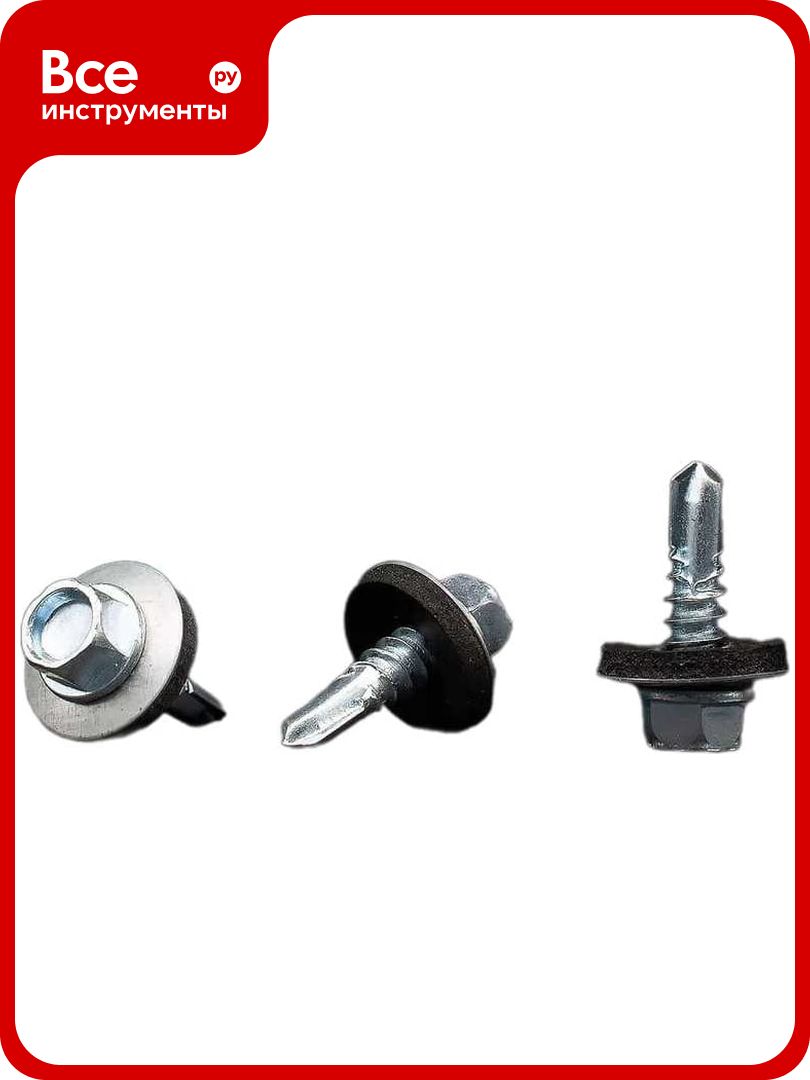 Кровельные саморезы BOWT белый цинк, 5.5x19 мм, 300 шт. R02705