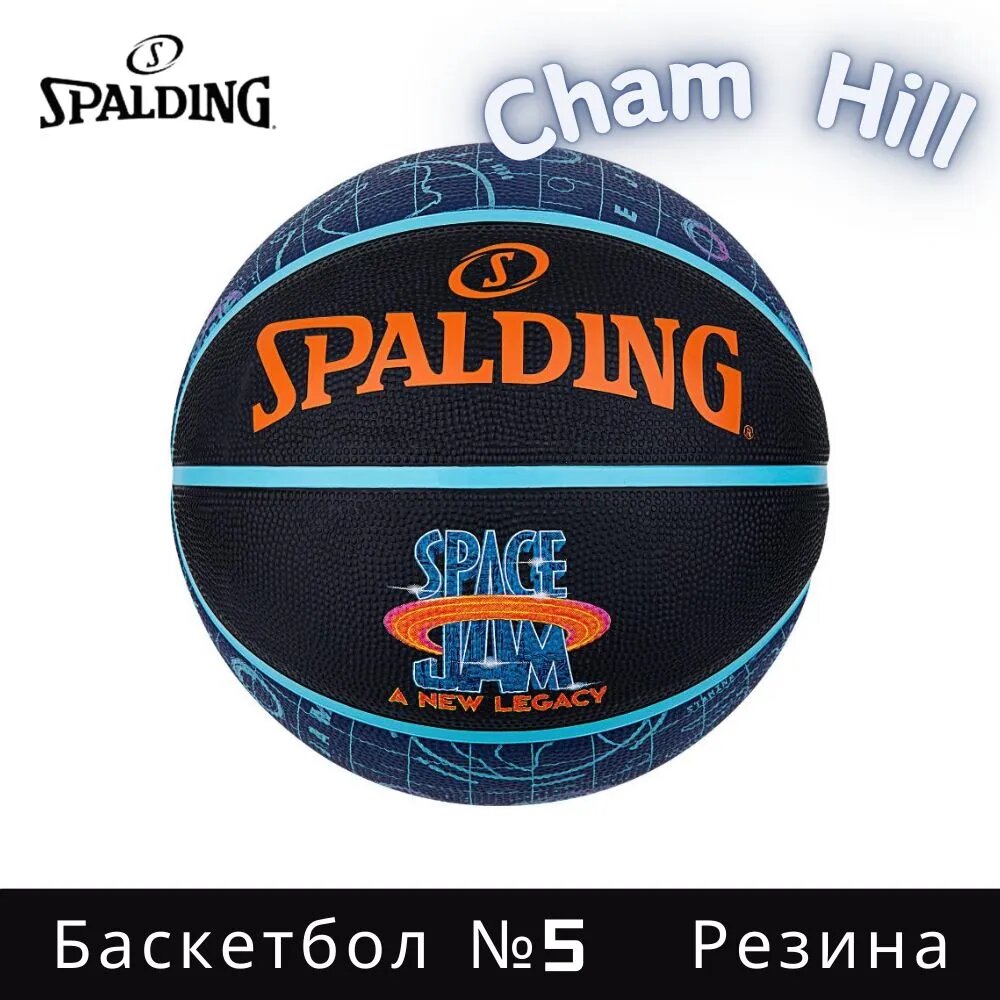 Баскетбольный мяч 5 размера, диаметр 22 см, вес 500 г, цвет SPACE JAM 84-596Y, 1 шт