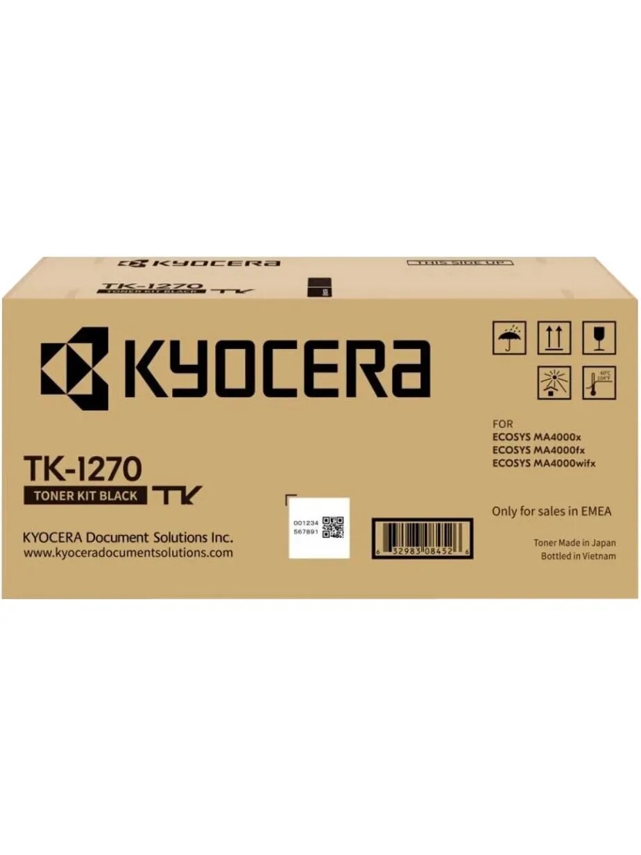 Тонер-картридж Kyocera 1T0C140NL0, для Kyocera TK-1270, черный