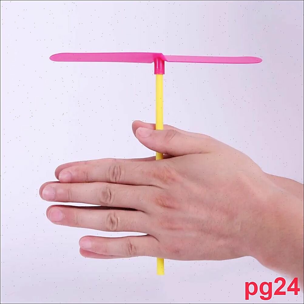 Вертушка вертолетик на палочке 20 см / в комплекте 4 шт