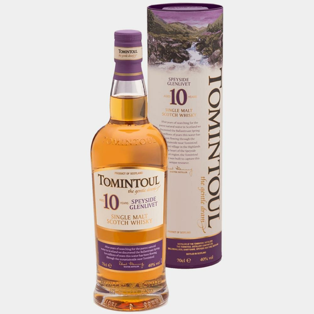 Tomintoul Speyside Glenlivet Single Malt Scotch Whisky 10 YO (gift box)