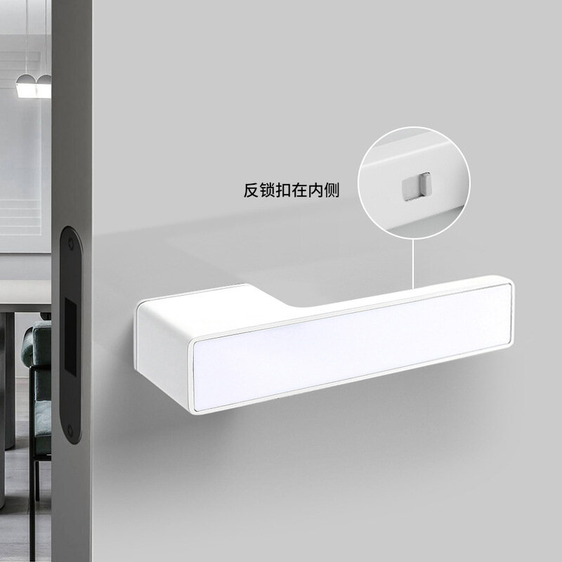 Минималистичный магнитный бесшумный экологичный дверной замок, дверной замок для спальни, интегрированный замок, дверной замок для внутреннего помещения, комплект дверного замка for the bathroom