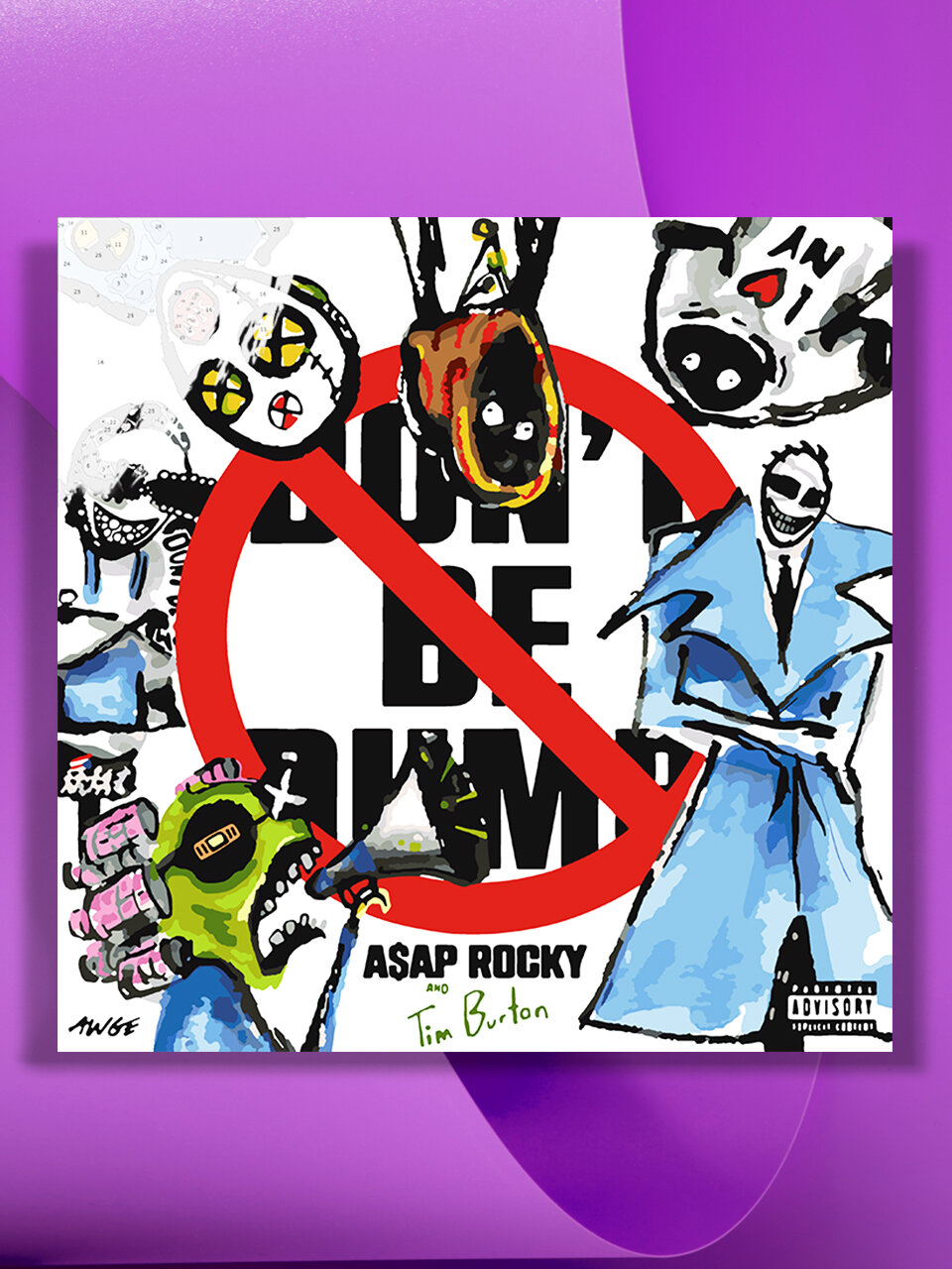Картина по номерам на холсте ASAP ROCKY - Dont be dumb, 40 х 40 см
