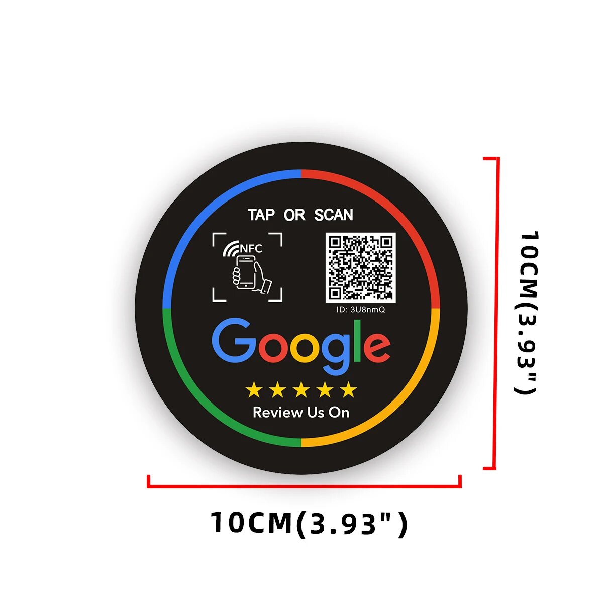 Подставка NFC 215 Программируемый QR-код TAP Обзор Google Акриловые наклейки Карта NFC Станция Таблица 13,56 МГц Водонепроницаемая карта обзора NFC