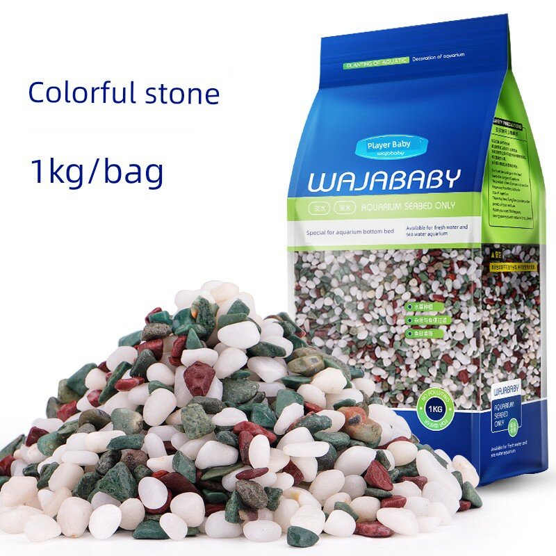 Натуральный кристаллический песок для дна аквариума, креативные белые камешки для аквариума с растениями, разноцветные